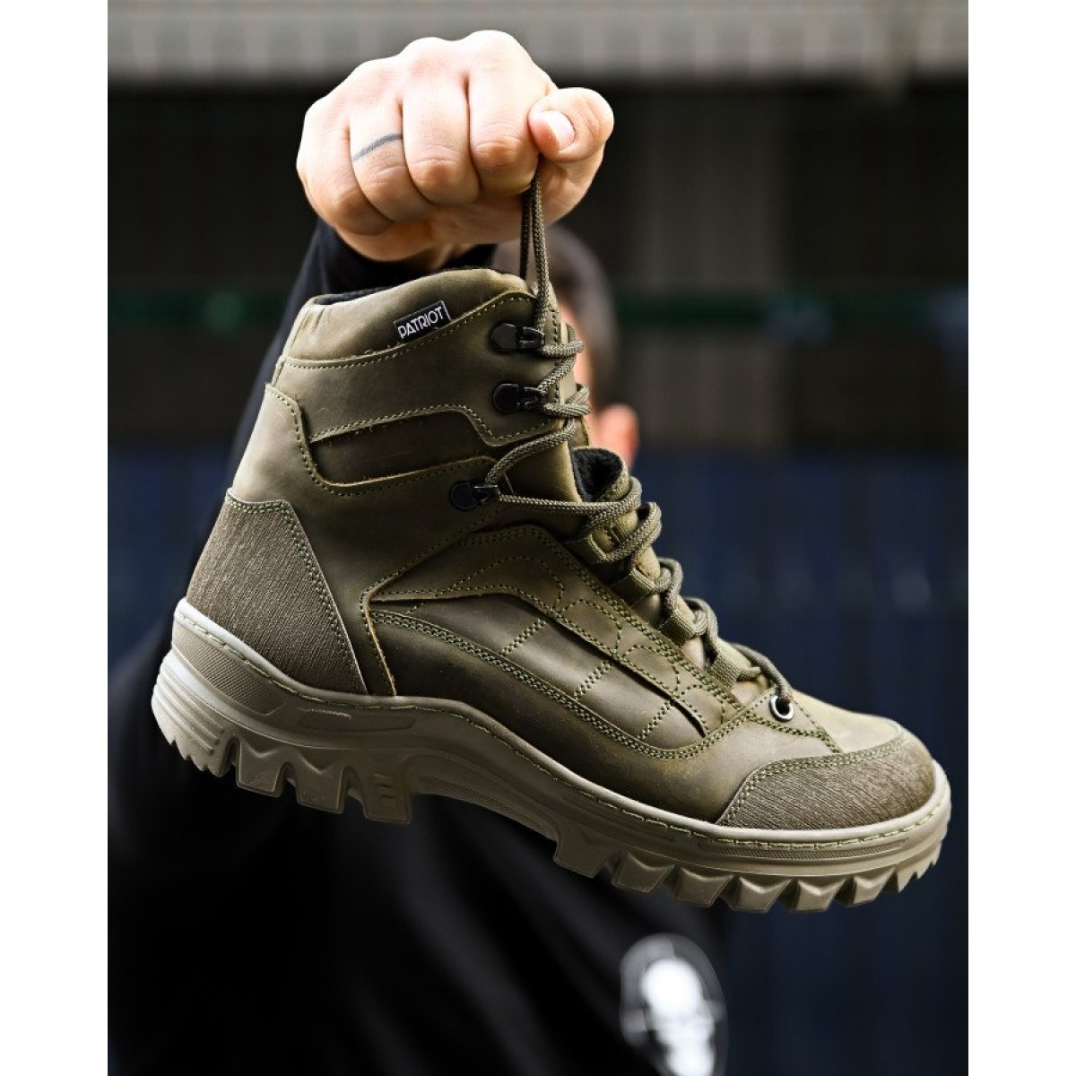 Зимові черевики Patriot Extreme Olive Шкіра Фліс. Купити!